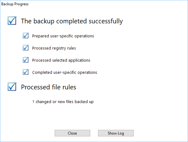Backup User State - Migration Manager User's Guide