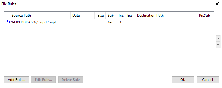 File Rules - Migration Manager User's Guide